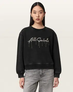 ALLSAINTS Chains Pippa Embellished Sweatshirt