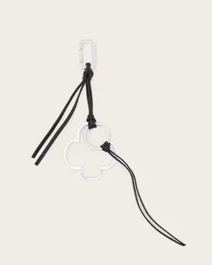 ALLSAINTS Club Metal Keyring - Black/silver