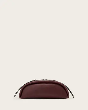 ALLSAINTS Rosalie Leather Pouch - Red