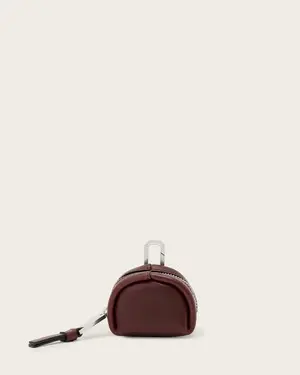 ALLSAINTS Rosalie Leather Airpod Case Red