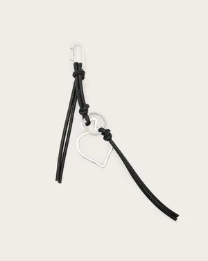 ALLSAINTS Spade Metal Keyring - Black/silver