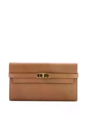 Hermès Kelly Wallet Epsom Long Small Wallets - Brown