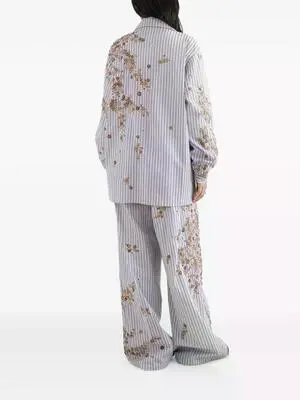 Dolce & Gabbana Poplin Vanity Shirt With Thread Floral Embroidery