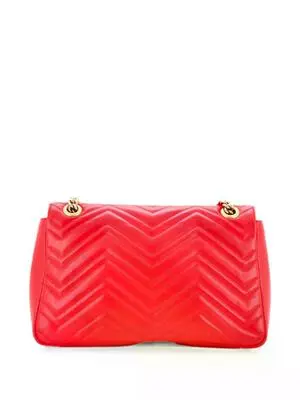 Gucci Gg Marmont Flap Bag Matelasse Leather Large Shoulder Bag