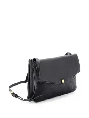 LOUIS VUITTON Monogram Empreinte Leather Crossbody Bag - Black