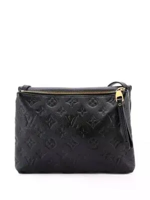 LOUIS VUITTON Monogram Empreinte Leather Crossbody Bag - Black