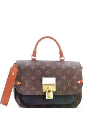 LOUIS VUITTON Vaugirard Handbag Monogram Canvas Leather Satchel - Black