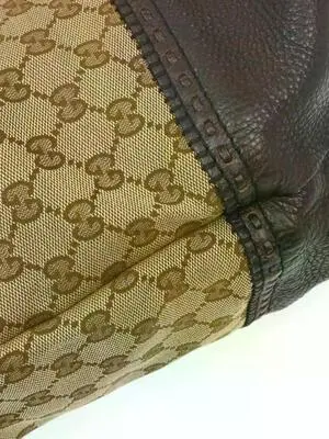 Gucci 1990-2000s Bamboo Gg Tote Bag