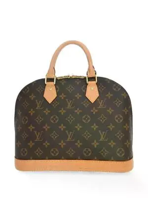 LOUIS VUITTON 2010-2020s Pm Alma Monogram-pattern Tote Bag - Brown