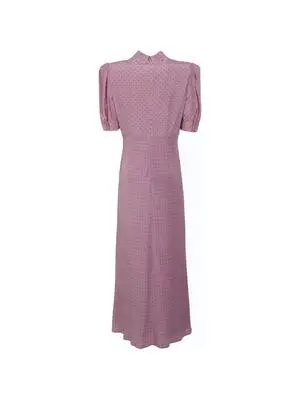 Alessandra Rich Polka-dot Pearl-button Dress