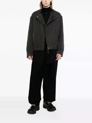Yohji Yamamoto Striped Biker Jacket