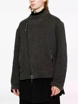 Yohji Yamamoto Striped Biker Jacket