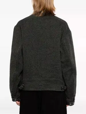 Yohji Yamamoto Striped Biker Jacket