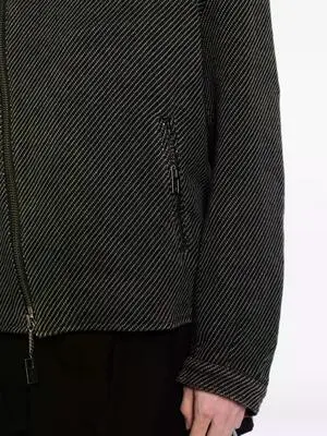 Yohji Yamamoto Striped Biker Jacket