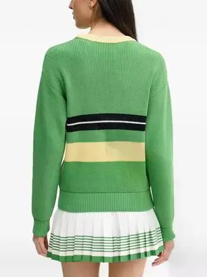 Lacoste Striped Logo-patch Sweater