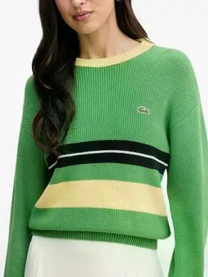 Lacoste Striped Logo-patch Sweater
