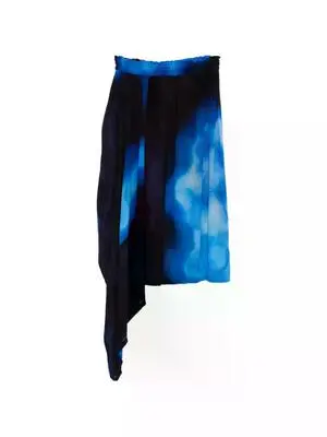 Y’s Abstract-print Asymmetric Skirt