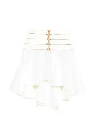 Antonio Berardi Off-white Lace-up Flared Skirt