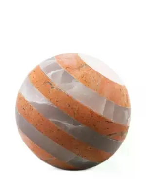 EDITIONS MILANO Alice Striped Marble Paperweight - Orange