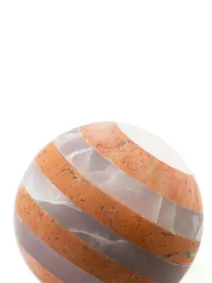 EDITIONS MILANO Alice Striped Marble Paperweight - Orange