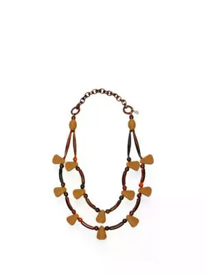 Max Mara Beaded Double-strand Necklace - Brown