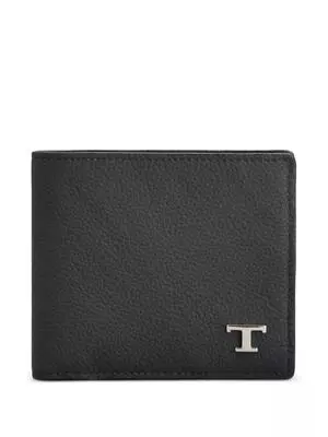 TOD'S T Timeless Pebbled-leather Wallet - Black