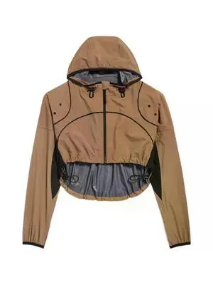 Balenciaga Cropped Hooded Jacket - Neutrals