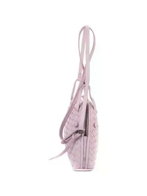 Bottega Veneta Nodini Intrecciato Shoulder Bag - Purple