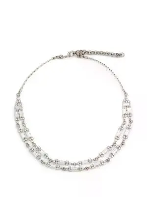Alessandra Rich Crystal-embellished Layered Necklace - Silver