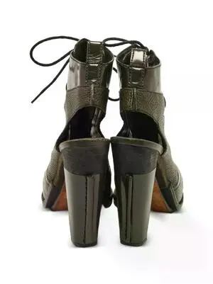 ALEXANDER WANG Lace-up Cut-out Ankle Boots