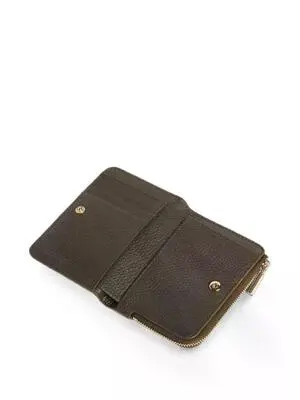 COCCINELLE Small Metallic Grained-leather Wallet