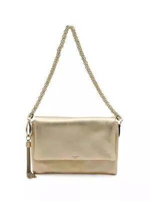 JIMMY CHOO Callie Flap Metallic Tassel Shoulder Bag