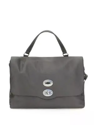 ZANELLATO Medium Postina Daily Studded Leather Tote Bag - Grey