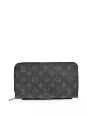 LOUIS VUITTON 2017 Eclipse Zippy Monogram Wallet - Black
