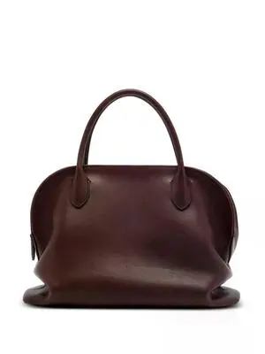 THE ROW 12 Agnes Leather Tote Bag - Red