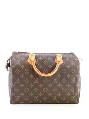 LOUIS VUITTON Speedy Handbag Monogram Canvas 30 Satchel - Brown