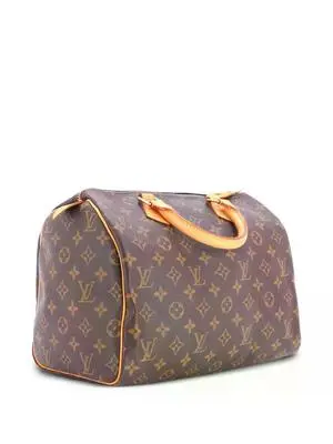 LOUIS VUITTON Speedy Handbag Monogram Canvas 30 Satchel - Brown