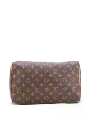 LOUIS VUITTON Speedy Handbag Monogram Canvas 30 Satchel - Brown