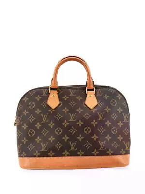 LOUIS VUITTON Vintage Alma Handbag Monogram Canvas Pm Satchel - Brown