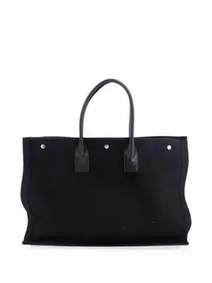 Saint Laurent Rive Gauche Shopper Canvas Large Tote Bag