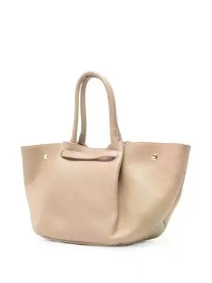 ADRIANNA FERETTI Twist-lock Pebbled Tote Bag