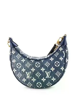 LOUIS VUITTON Loop Handbag Monogram Jacquard Denim Hobo Bag