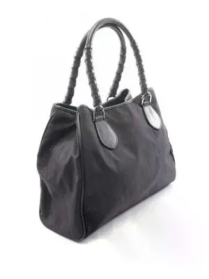 Dior 2000-2010 Diorissimo Trotter Canvas Lovely Handbag - Black