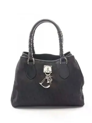 Dior Diorissimo Trotter Canvas Handbag - Black