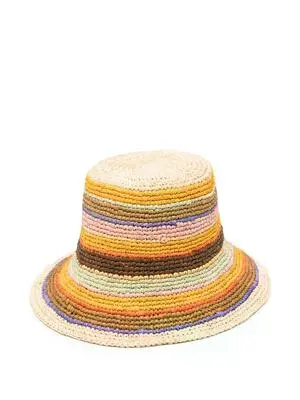 Zimmermann Striped Bucket Hat - Neutrals
