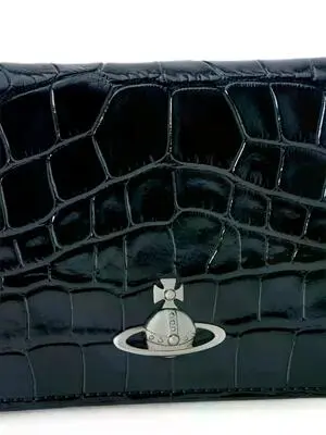 VIVIENNE WESTWOOD Croc-embossed Orb Bifold Wallet