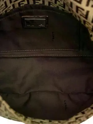 Fendi 2000-2010 Zucchino Canvas Flap Pochette Shoulder Bag