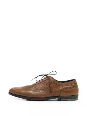 Bottega Veneta Perforated-details Oxford Shoes - Brown