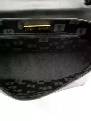Saint Laurent Leather Logo Charm Top Handle Bag Satchel