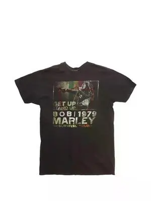 HTC LOS ANGELES Bob Marley-print Studded T-shirt - Black